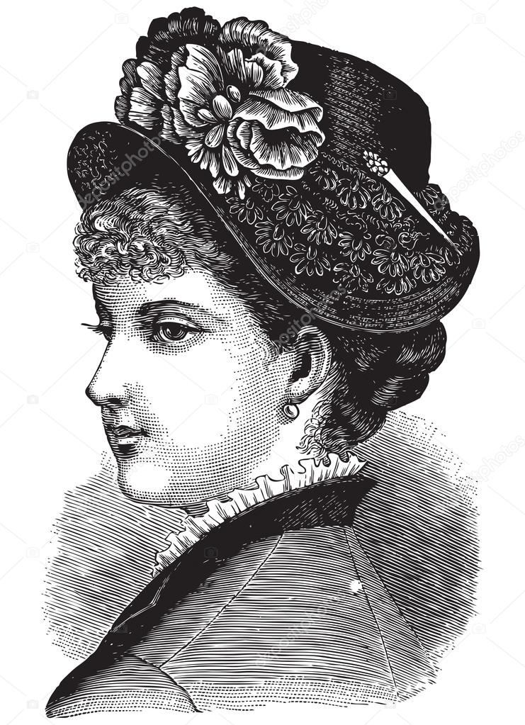 Vintage Lady Drawing