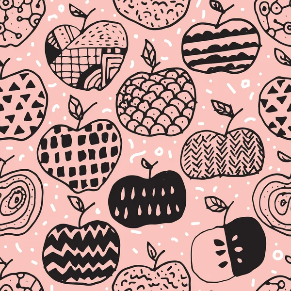 Apple doodle seamless pattern ⬇ Vector Image by © EnginKorkmaz | Vector ...