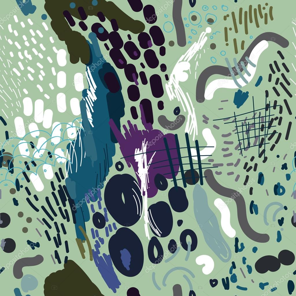 Digital brush strokes seamless pattern Stock Vector Image by ...