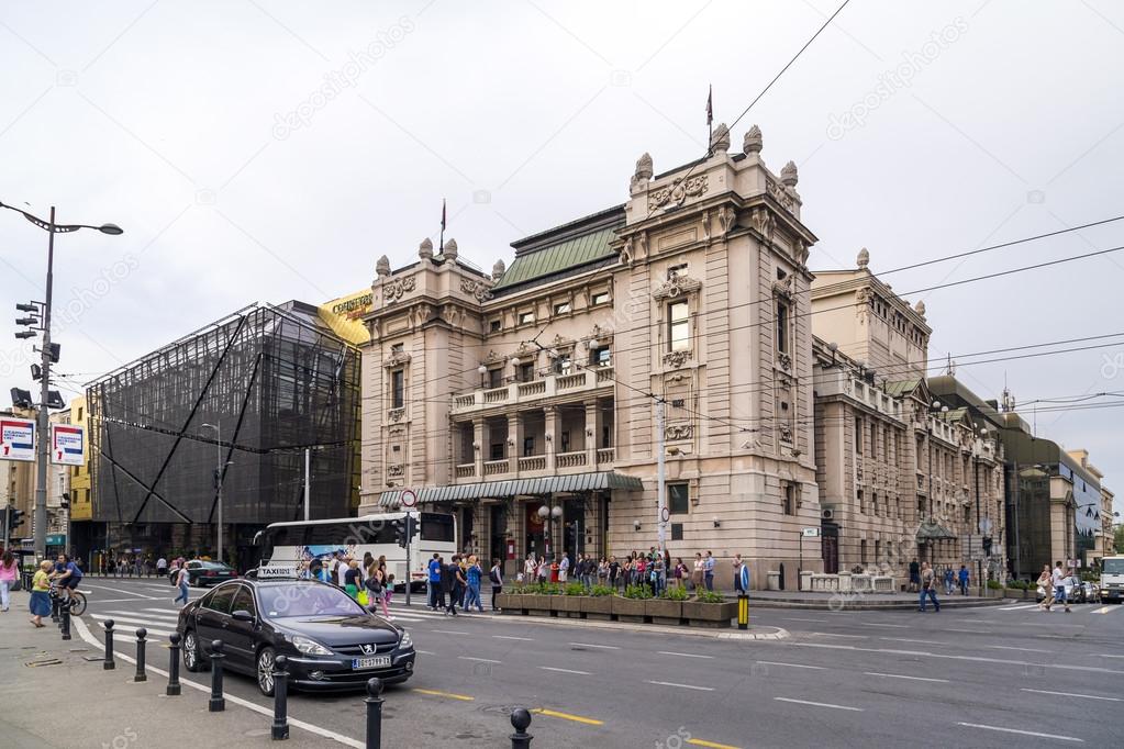 The Republic Square (Trg Republike in Serbian) with old Baroque style ...