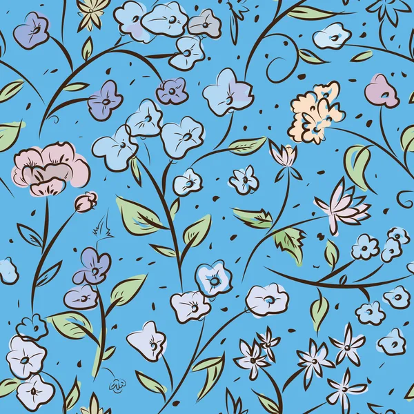 Tiny spring flowers doodle drawing pattern Stock Vector Image by ©EnginKorkmaz #114466824