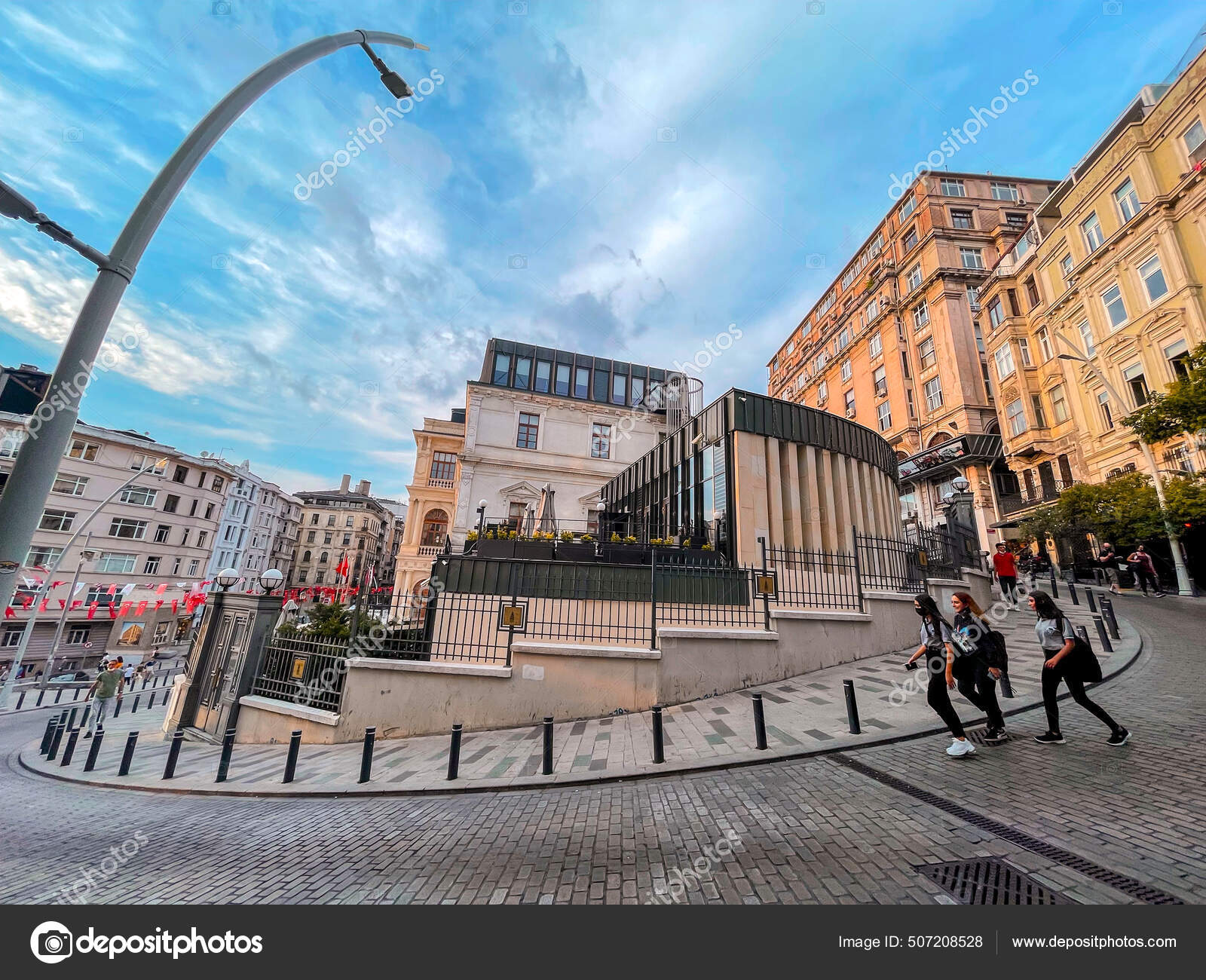 Istanbul Turkey September 2021 View Beyoglu Streets Generic ...