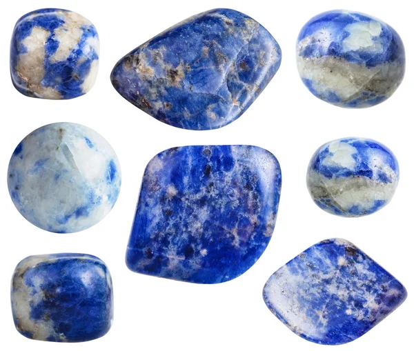 Set of blue mineral stones and gemstones Stock Photo by ©vvoennyy 108776876