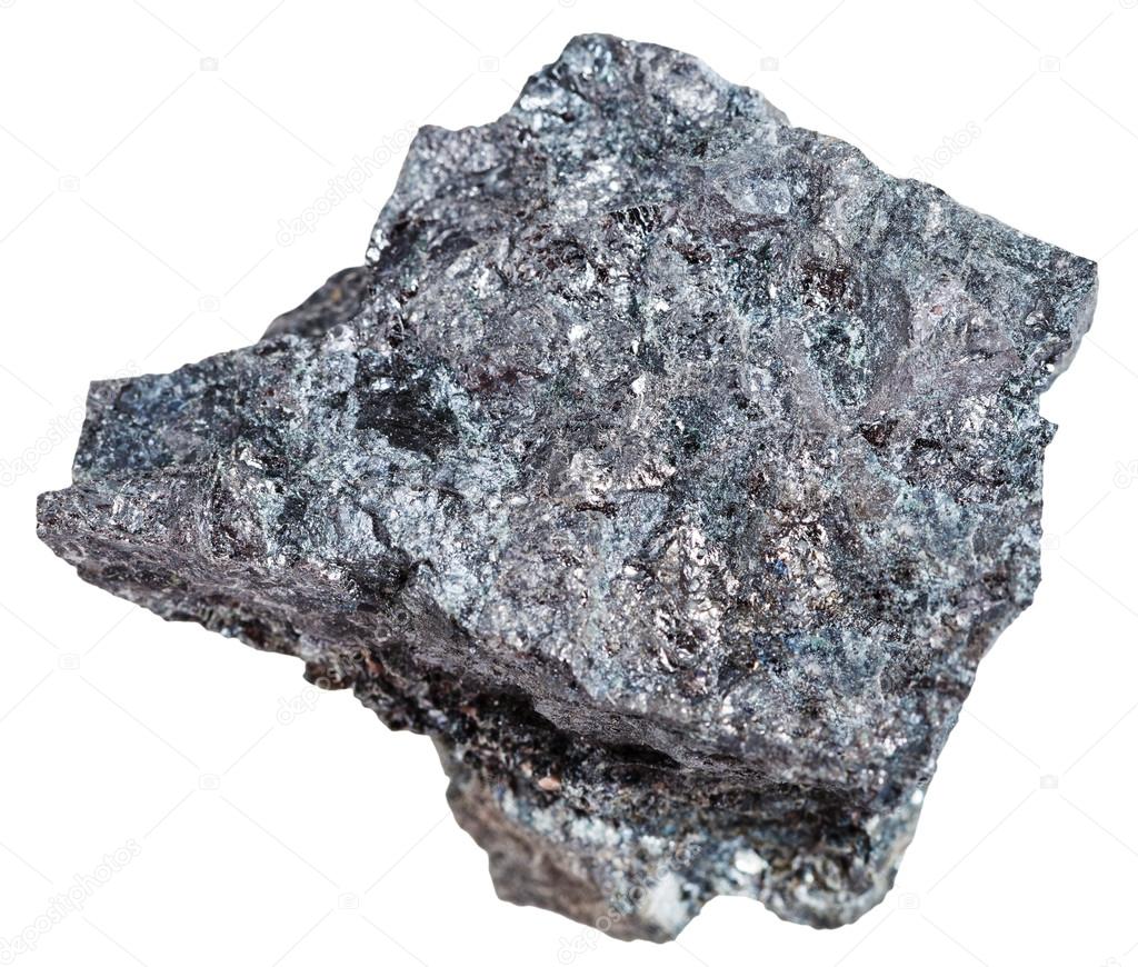 Piece of magnetite ore isolated on white — Stock Photo © vvoennyy ...