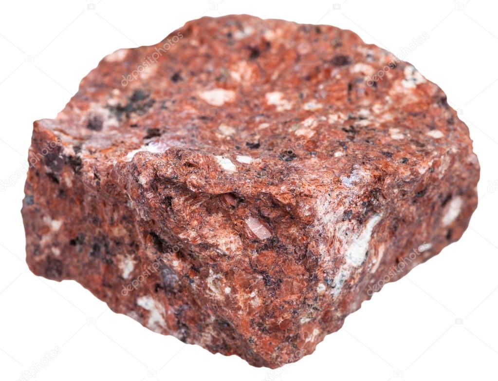 Red Dacite stone isolated on white — Stock Photo © vvoennyy #122542562