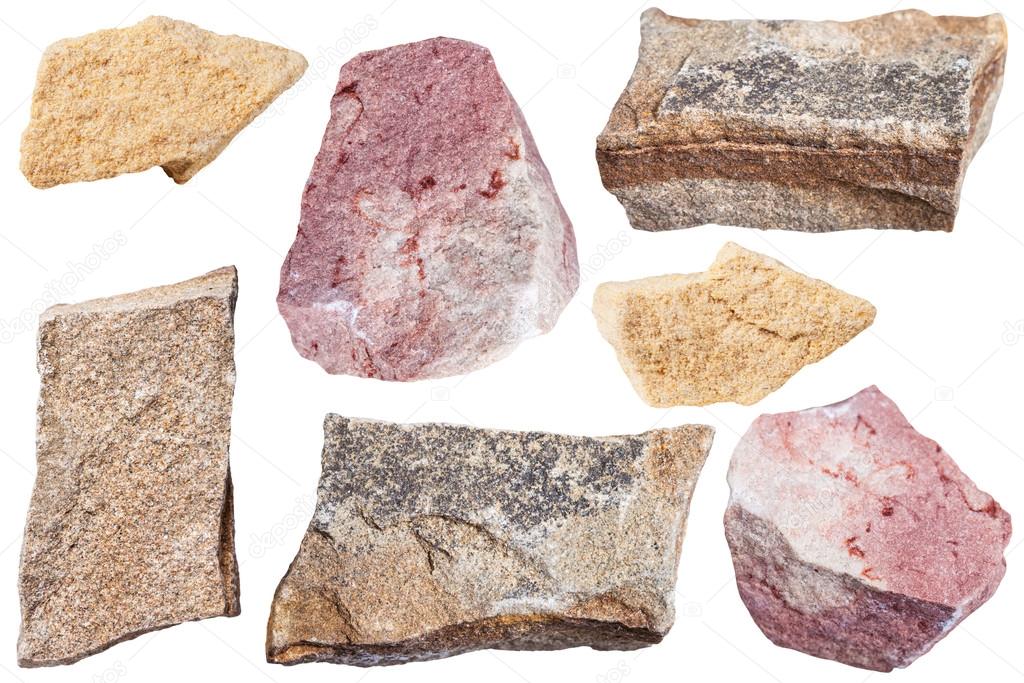 Collection from specimens of Sandstone rocks Stock Photo by ©vvoennyy ...