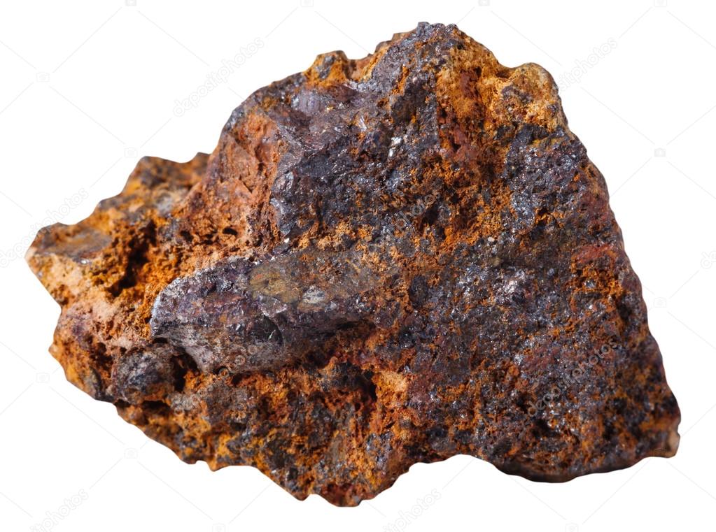 Hematite (haematite) mineral stone isolated Stock Photo by ©vvoennyy ...