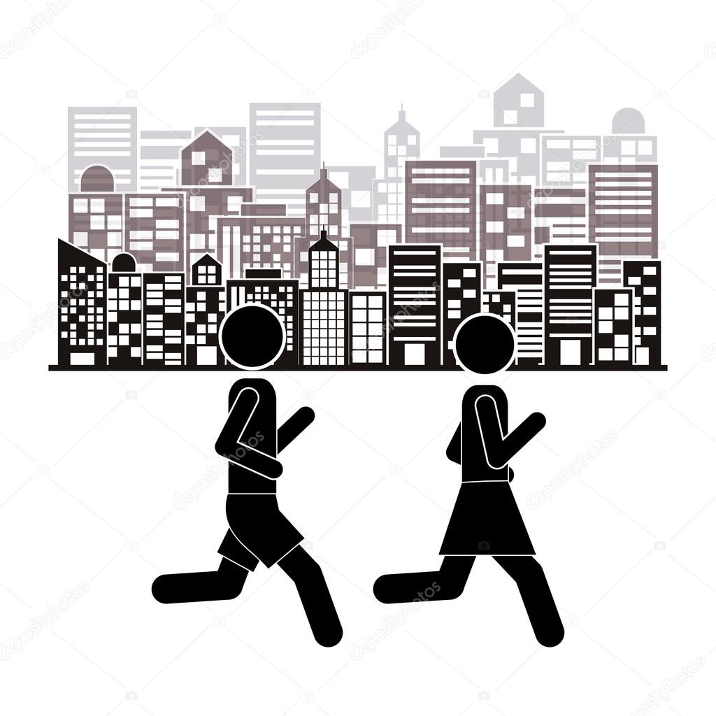 People walking design Stock Vector by ©grgroupstock 104369190