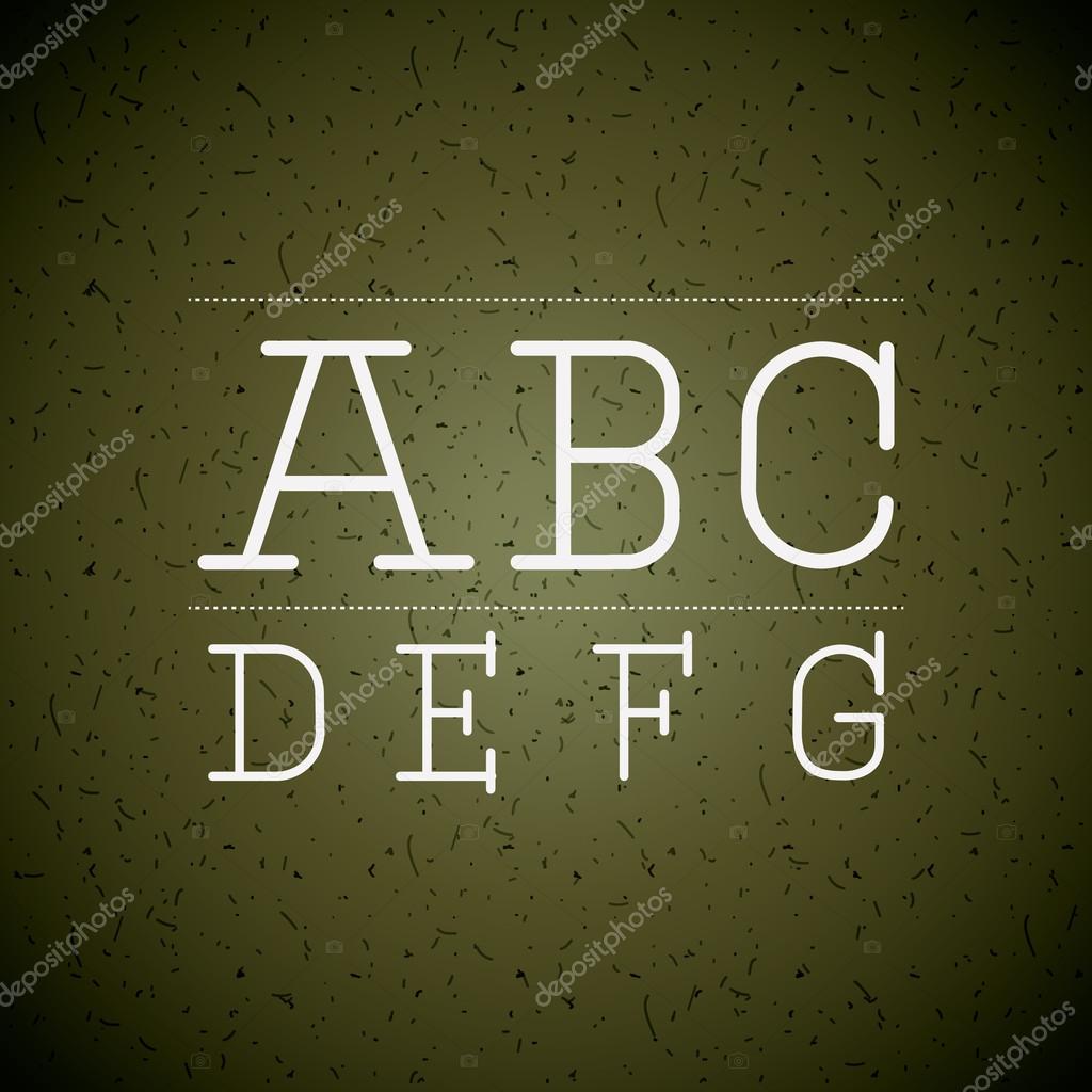 Alphabet Written On Chalk Board Design Stock Vector Image By