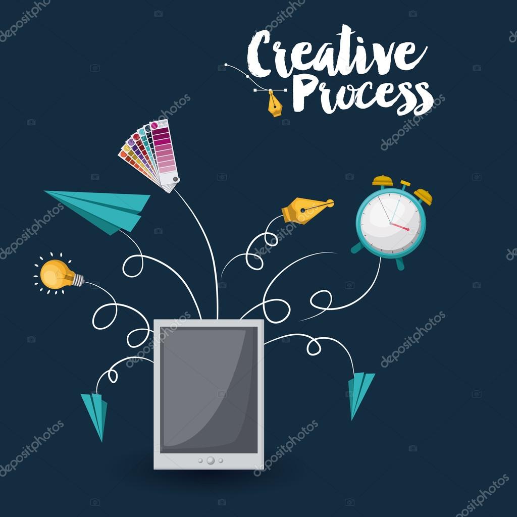 Creative process design Stock Vector by ©grgroupstock 109470948