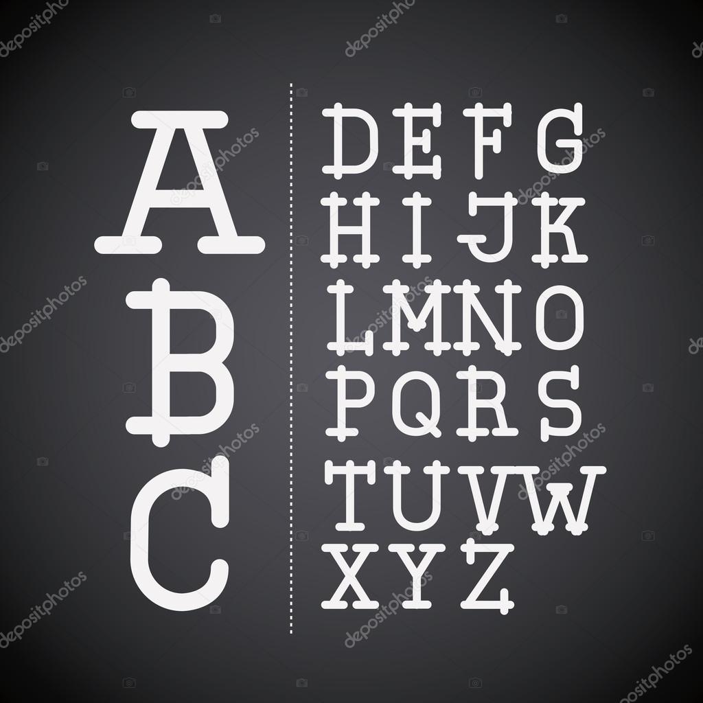Alphabet Written On Chalk Board Design Stock Vector By ©grgroupstock