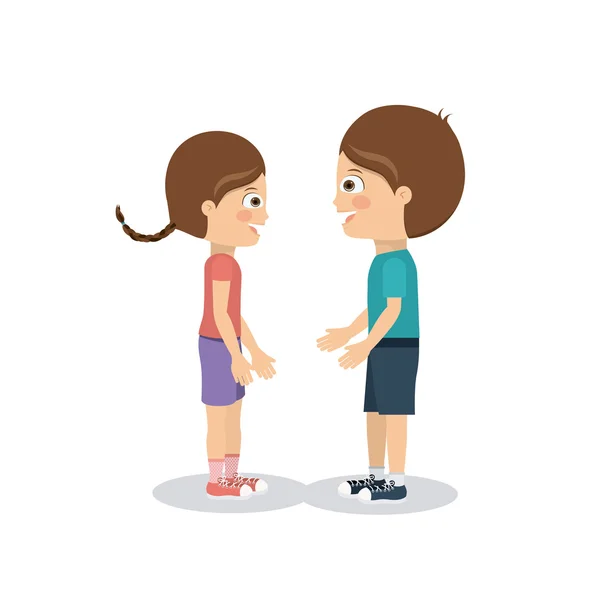 Zwei kinder im gespräch Stock-Vektorbilder | Depositphotos