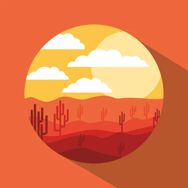 Desert landscape design Stock Vector by ©grgroupstock 114361010