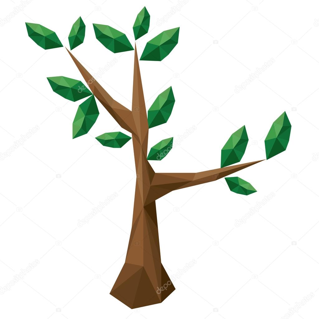 Branch low poly isolated icon design Stock Vector Image by ...