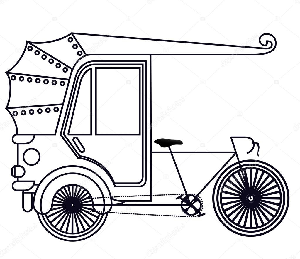 Rickshaw india isolated icon design — Stock Vector © grgroupstock ...