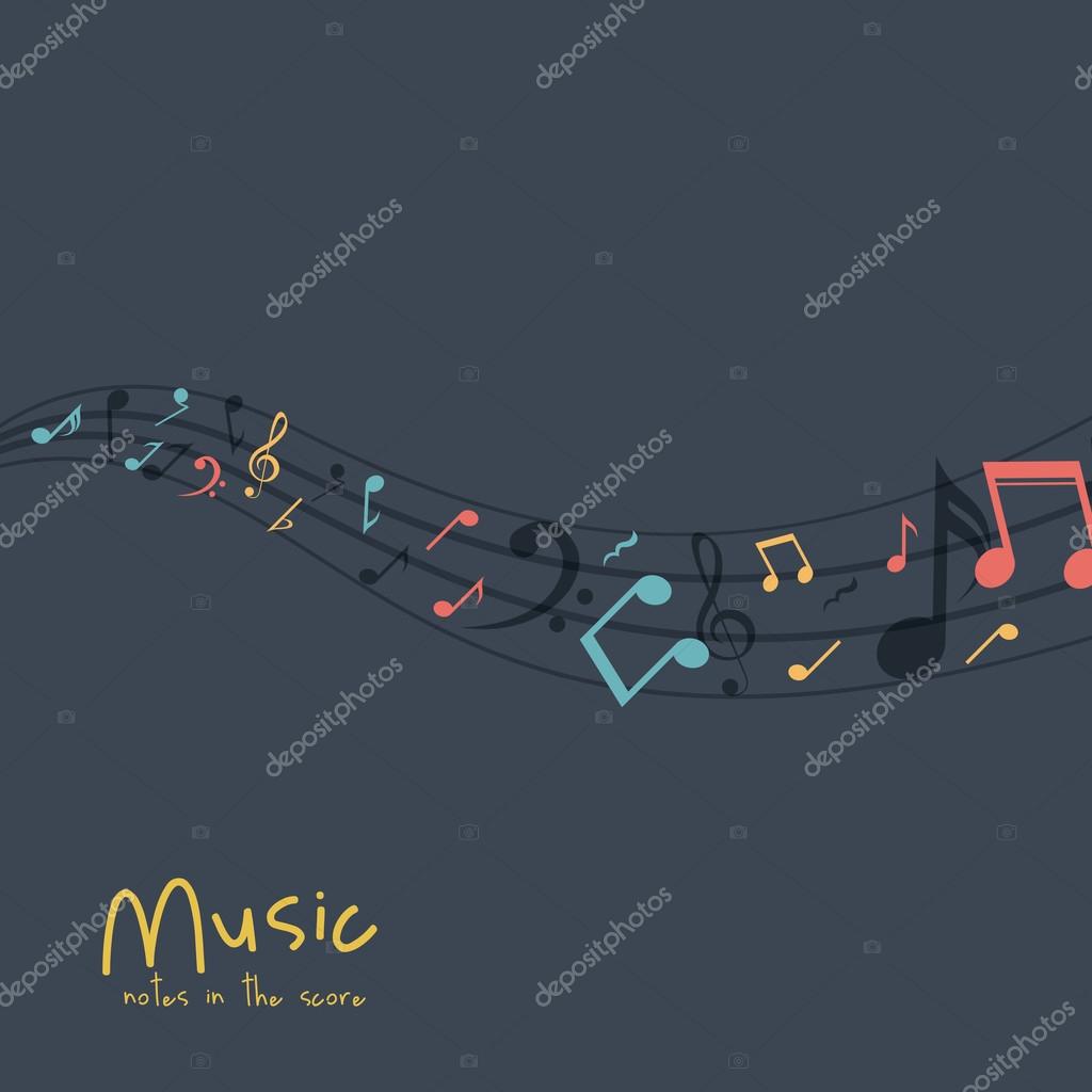 Multi Colored Music Notes
