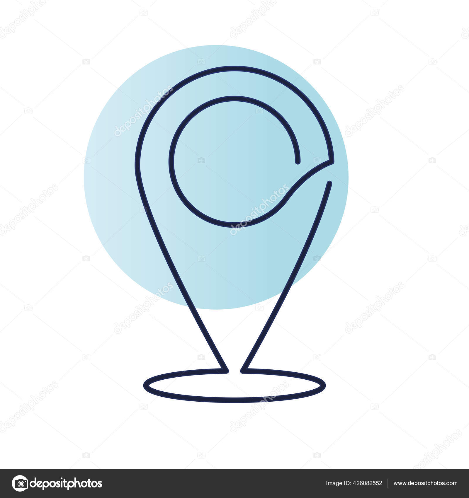 Location indicator symbol one line style Stock Vector Image by ...