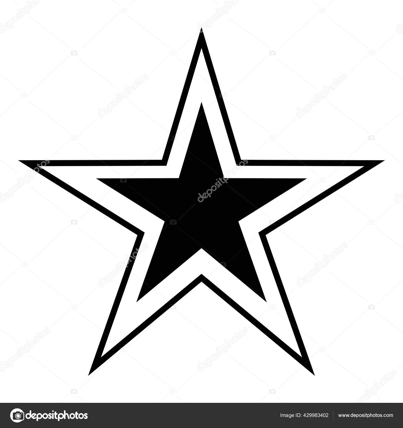 Star of 5 points silhouette style icon vector design Stock Vector Image ...