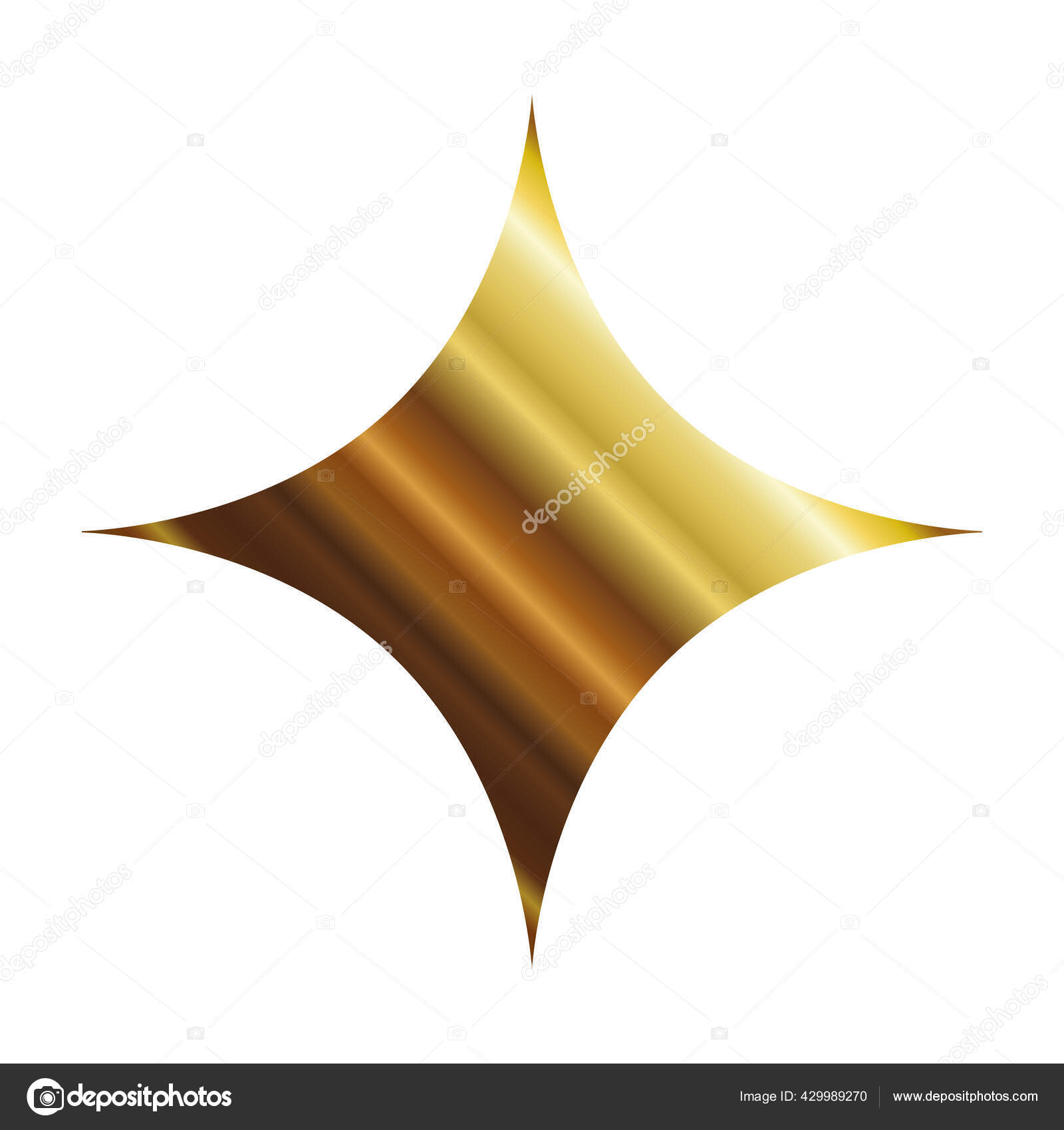Star of 4 points gold style icon vector design Stock Vector Image by ...