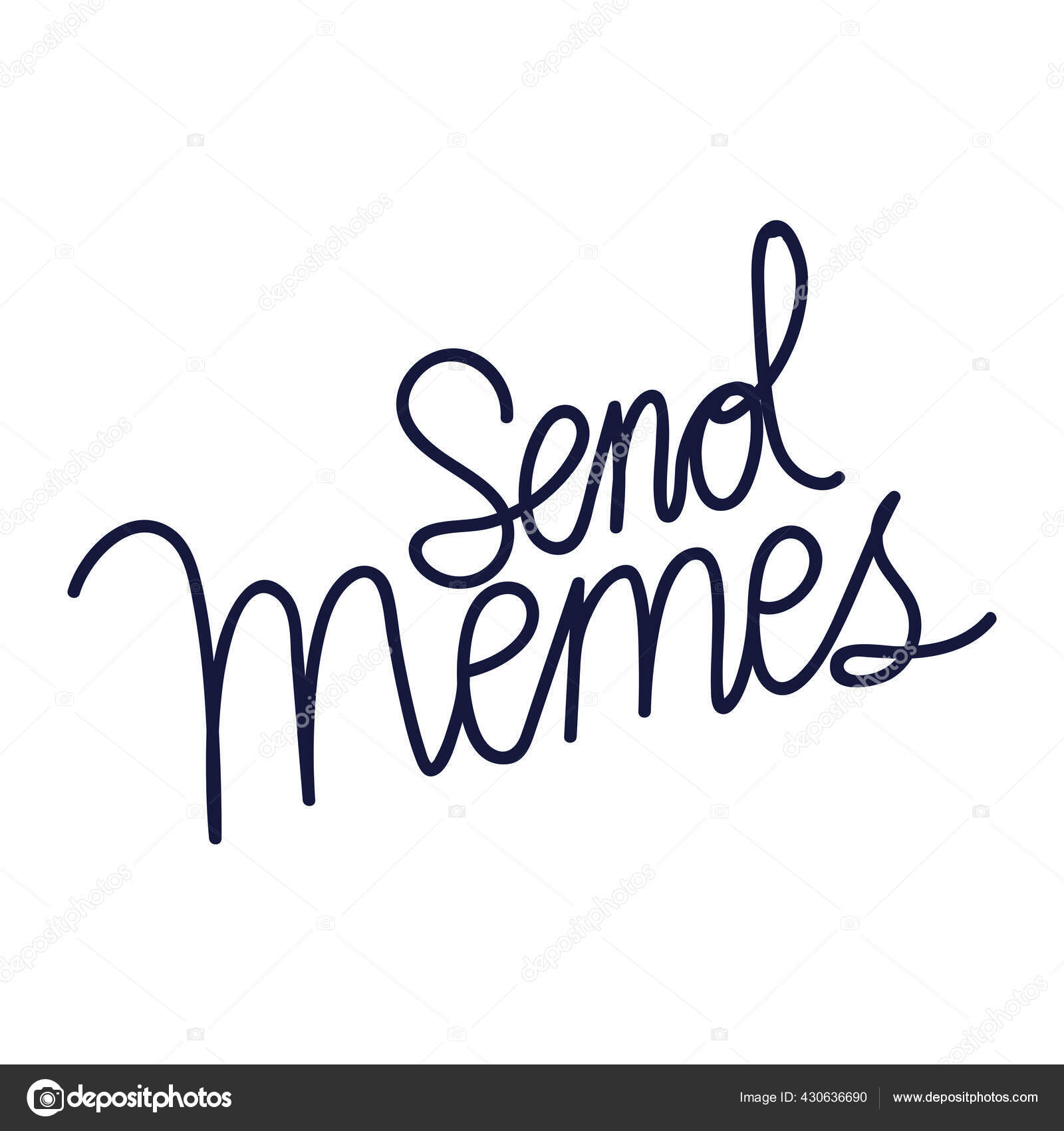 Send memes lettering on white background Stock Vector Image by ...