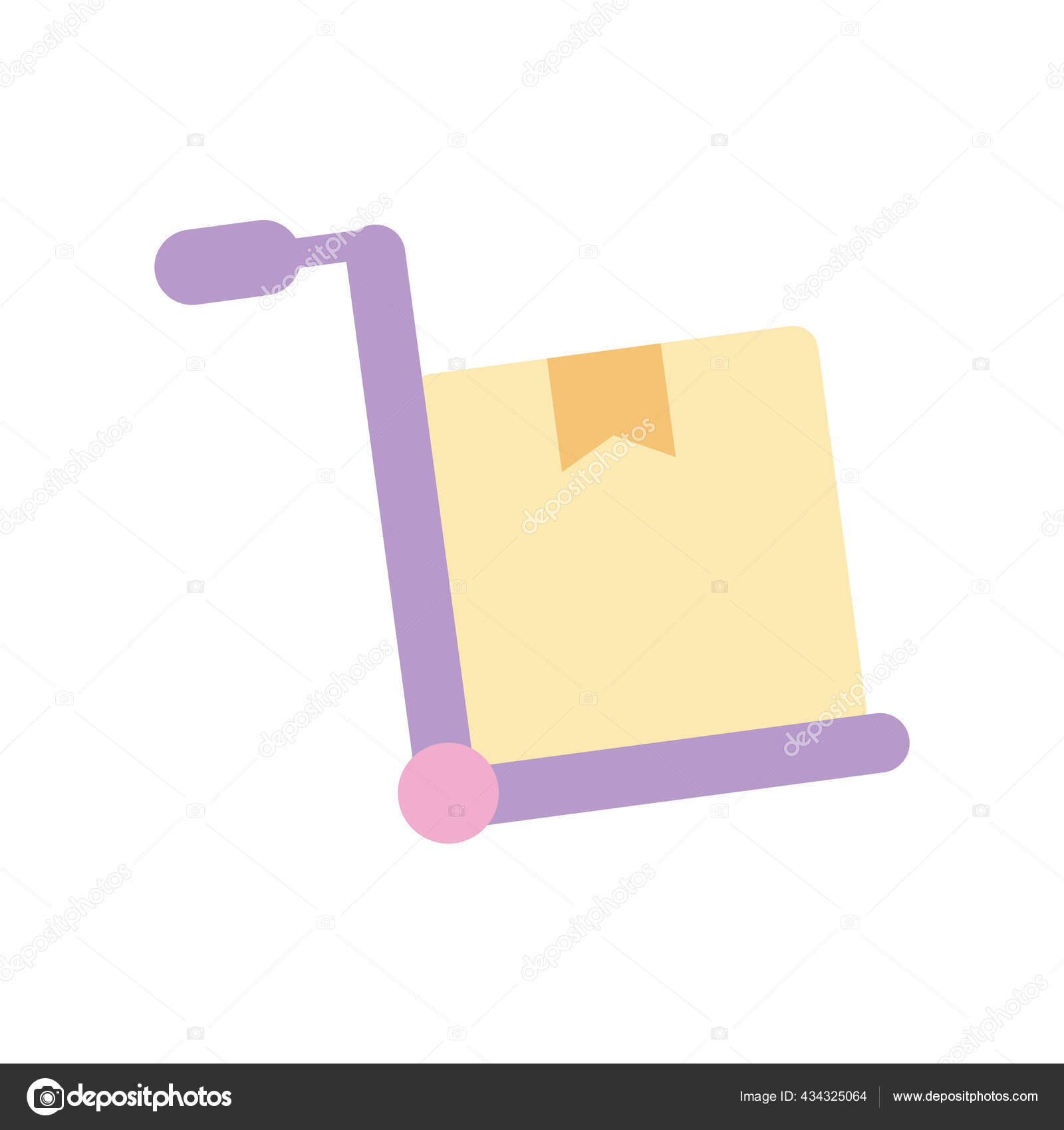 Box with yellow color on a white background Stock Vector by ...