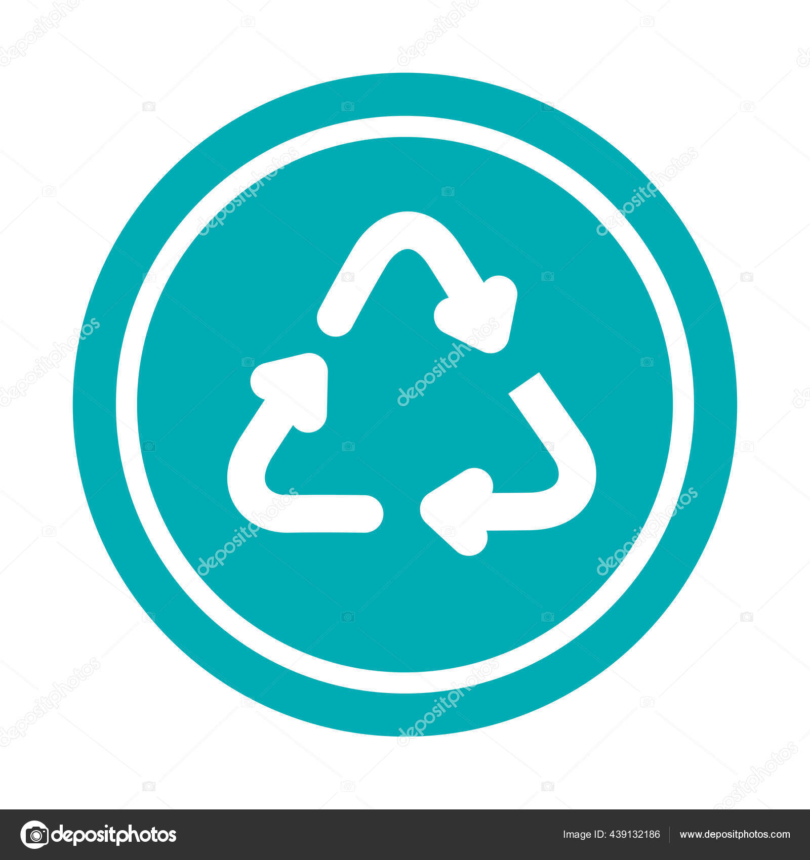 Recicling symbol on a white background Stock Vector by ©grgroupstock ...