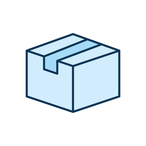 Closed light blue packaging box on a white background Stock Vector ...