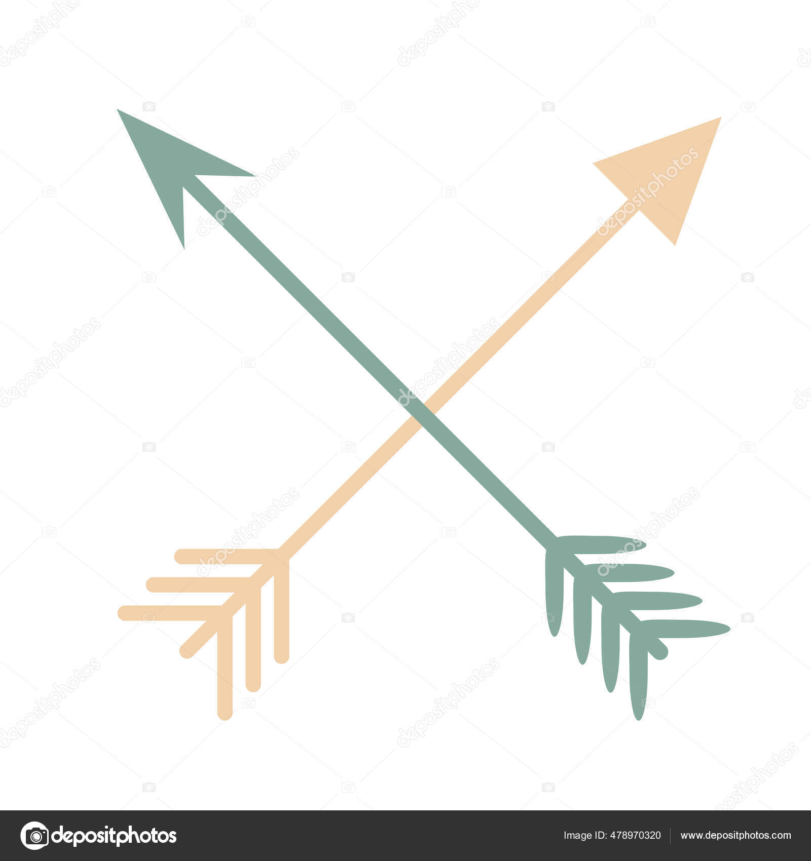 Cross of arrows Stock Vector by ©grgroupstock 478970320