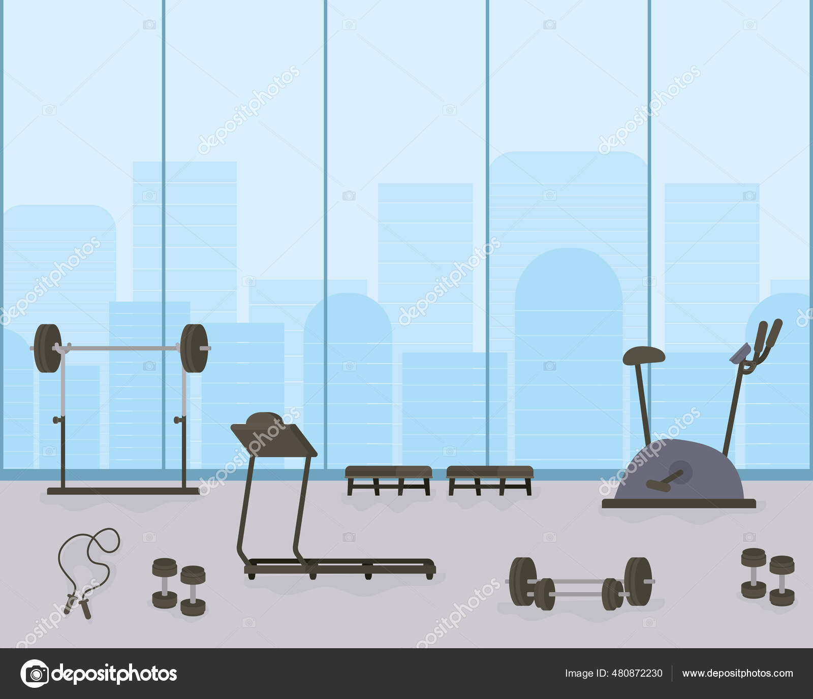 Gym machines design Stock Vector by ©grgroupstock 480872230