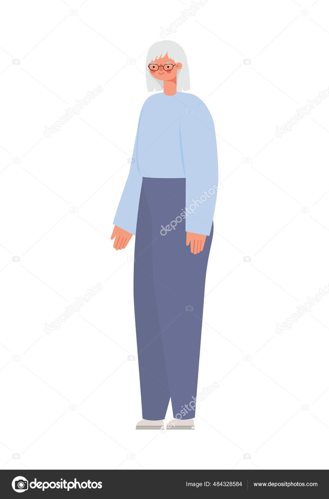 Smiling grandma icon Stock Vector by ©grgroupstock 484328584