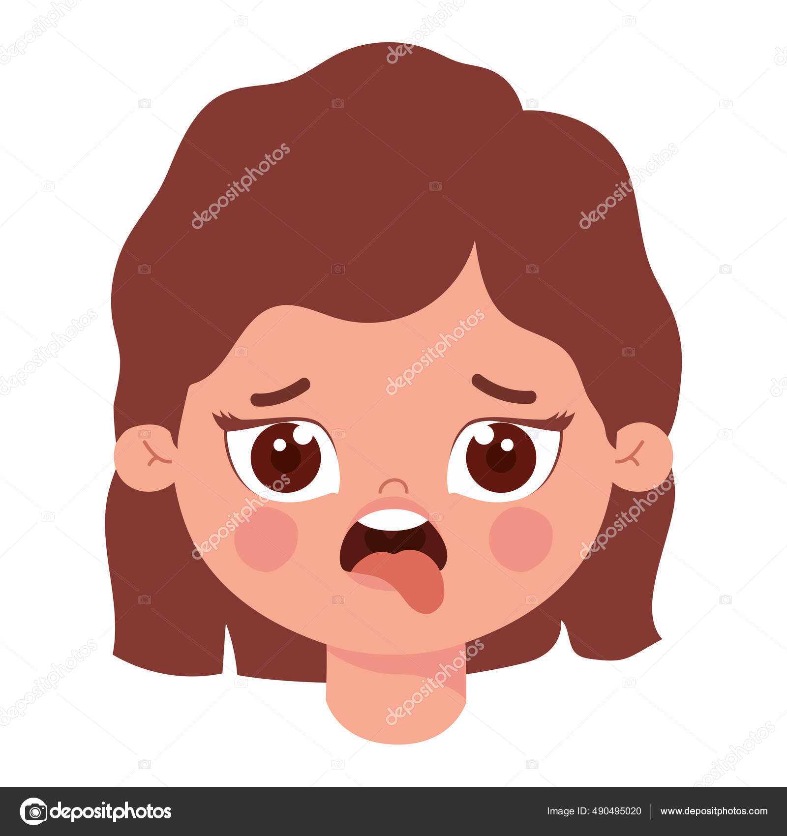 Female child with disgust Stock Vector Image by ©grgroupstock #490495020