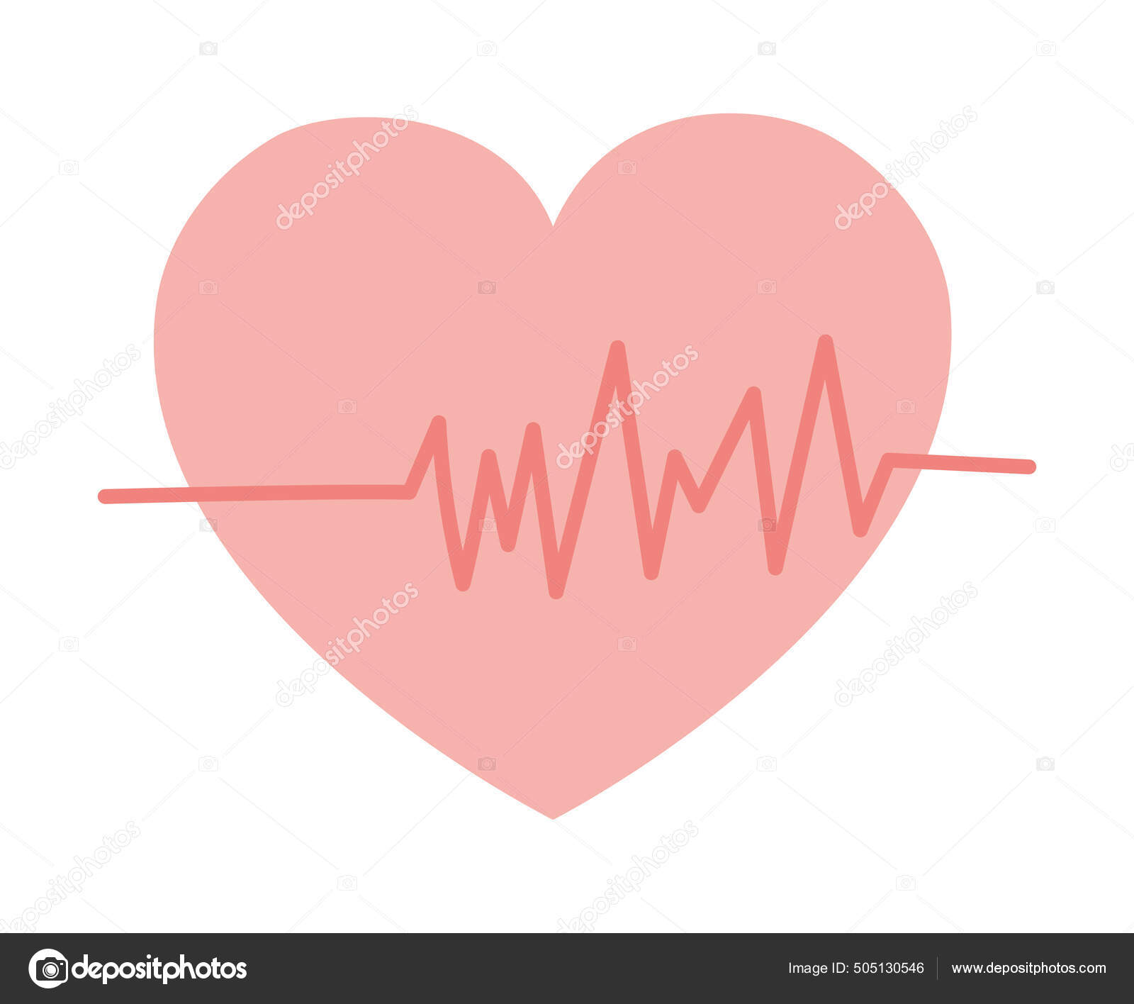 Electrocardiograma diseño del corazón Vector de stock #505130546 de ...