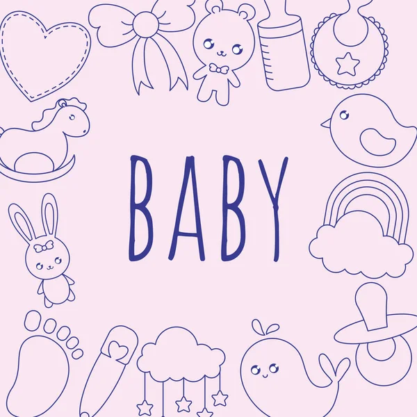 Baby lettering imágenes de stock de arte vectorial | Depositphotos