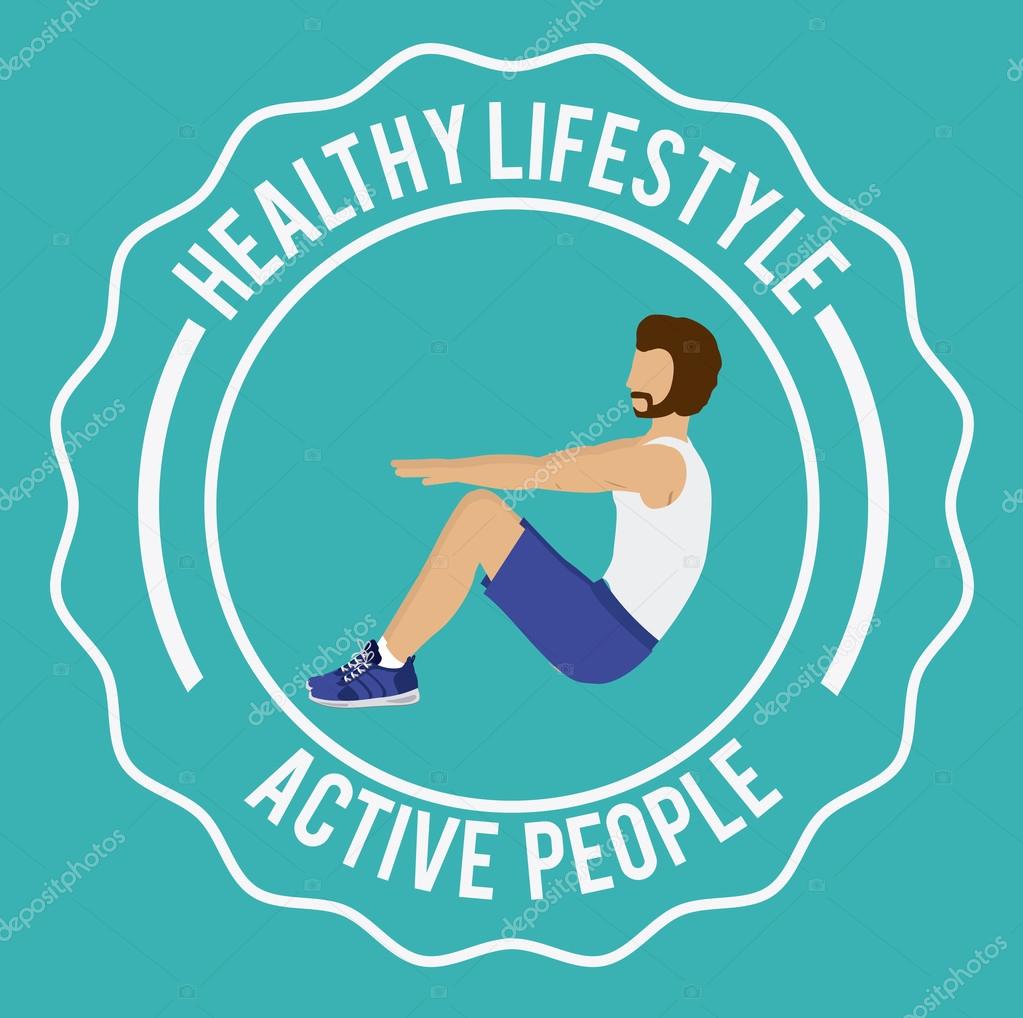 Healthy lifestyle design Stock Vector Image by ©grgroupstock #73122399