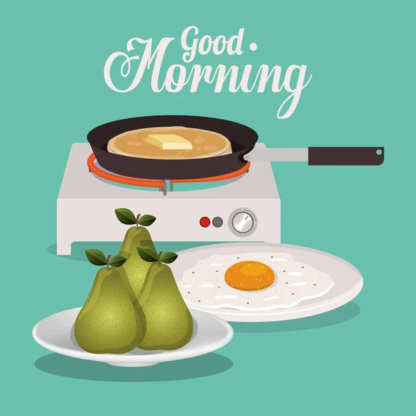 Good morning breakfast design Stock Vector by ©grgroupstock 90494432