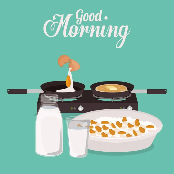 Good morning breakfast design Stock Vector by ©grgroupstock 90494432