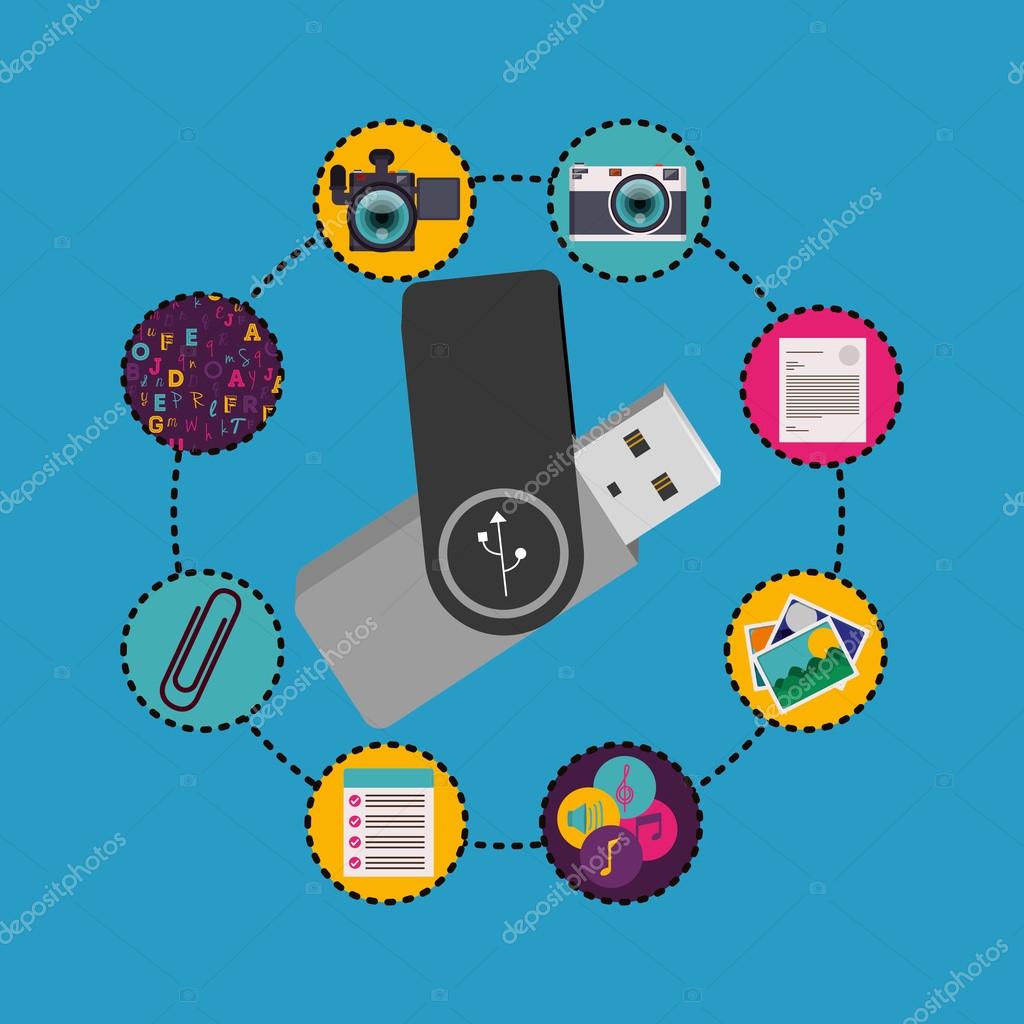 Pen drive design Stock Vector Image by ©grgroupstock #90750700