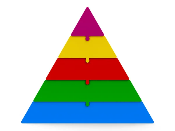 Four color puzzle pyramid — Stock Photo © Oakozhan #110475416