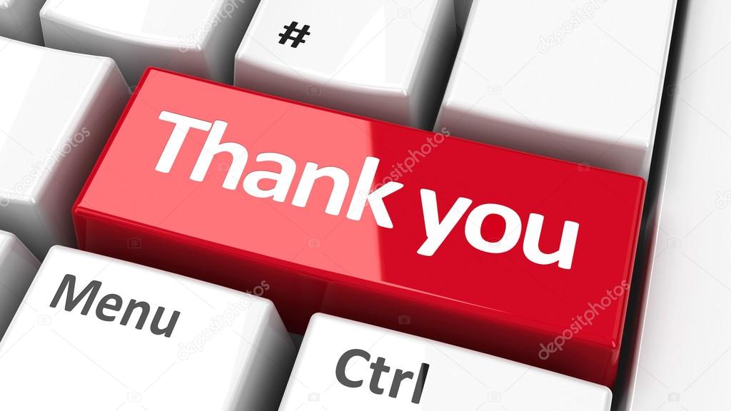 Computer keyboard Thank you — Stock Photo © Oakozhan #78021504