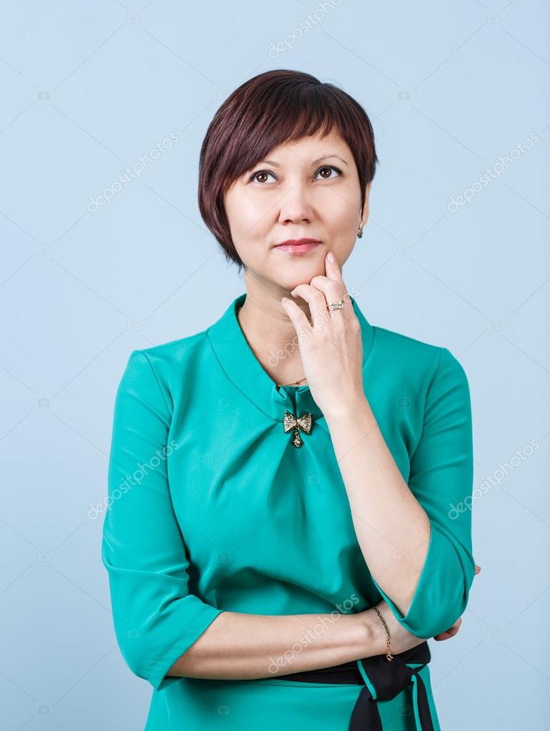 Beautiful woman thinking — Stock Photo © kotin #103686022