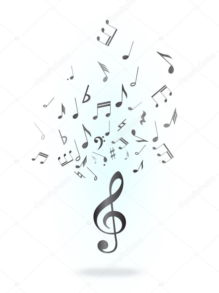 Treble clef and notes Stock Photo by ©kotin 69621443