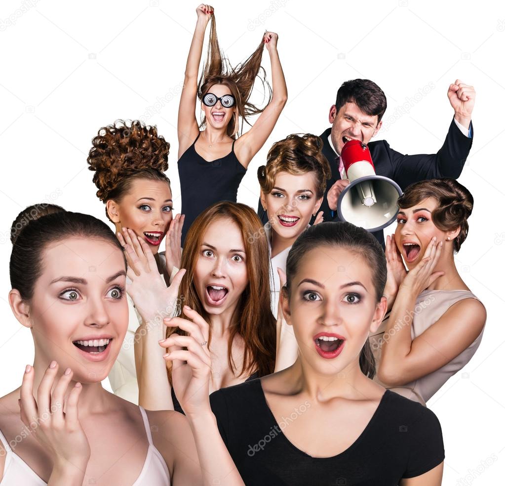 Shocked Group Of People