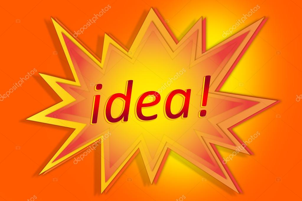 Comic book explosion with idea word inside — Stock Photo © kotin #98697232