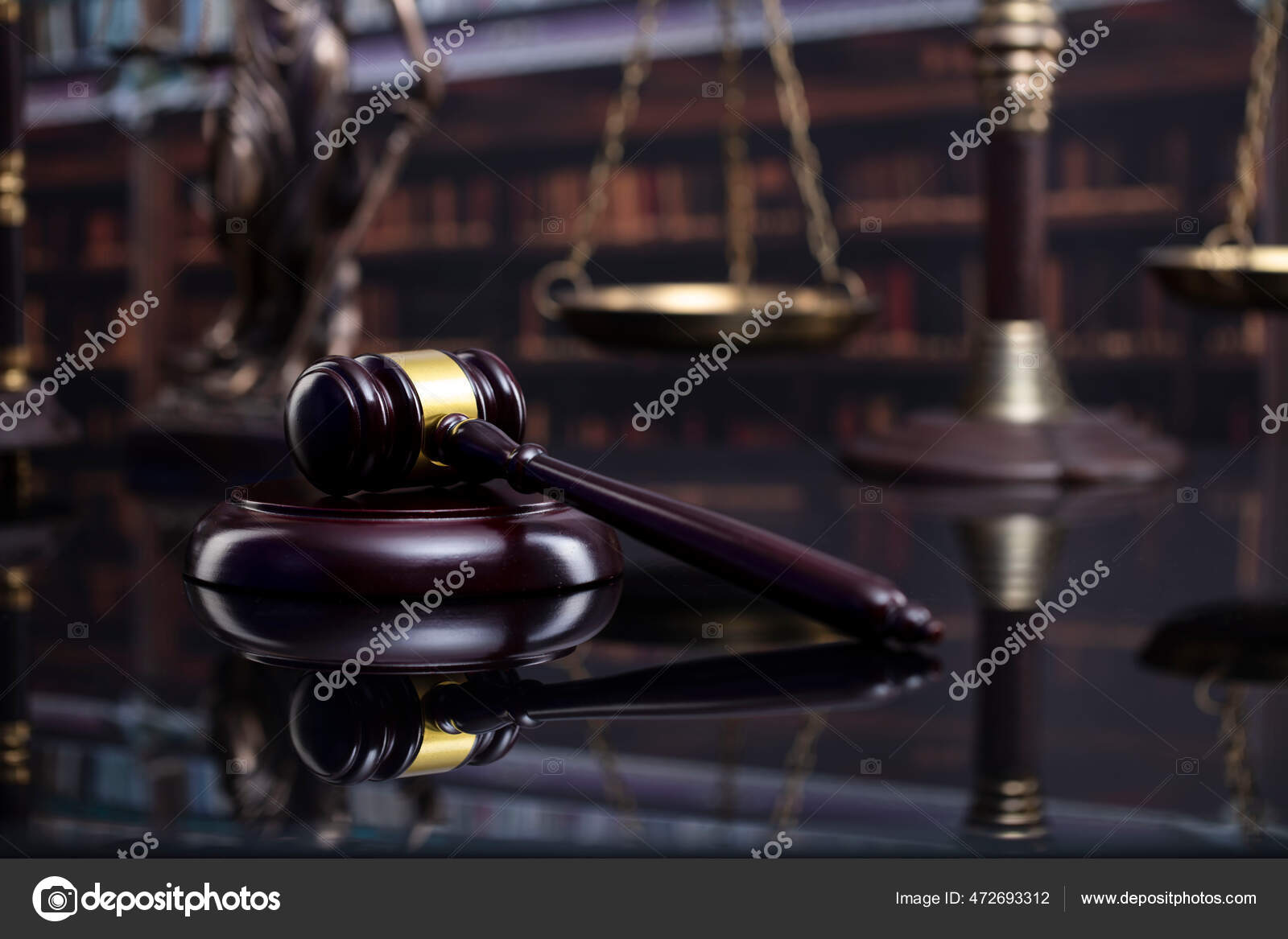 Law Justice Concept Gavel Jugde Themis Sculpture Scale Justice Court ...