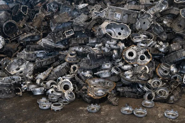 Engine Junkyard Cracked Engine Block Aluminum Recycle Stock Photo by ...