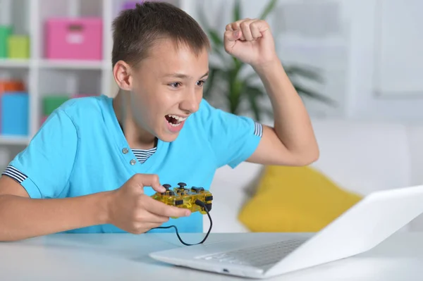 Excited Kid Computer