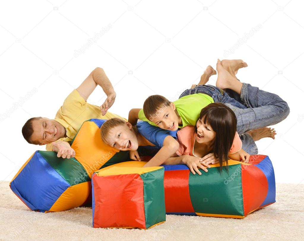 Family of four having fun — Stock Photo © aletia #58862797