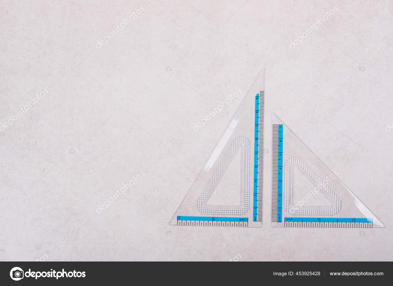 Blue Plastic Rulers White Background — Stock Photo © azerbaijan ...