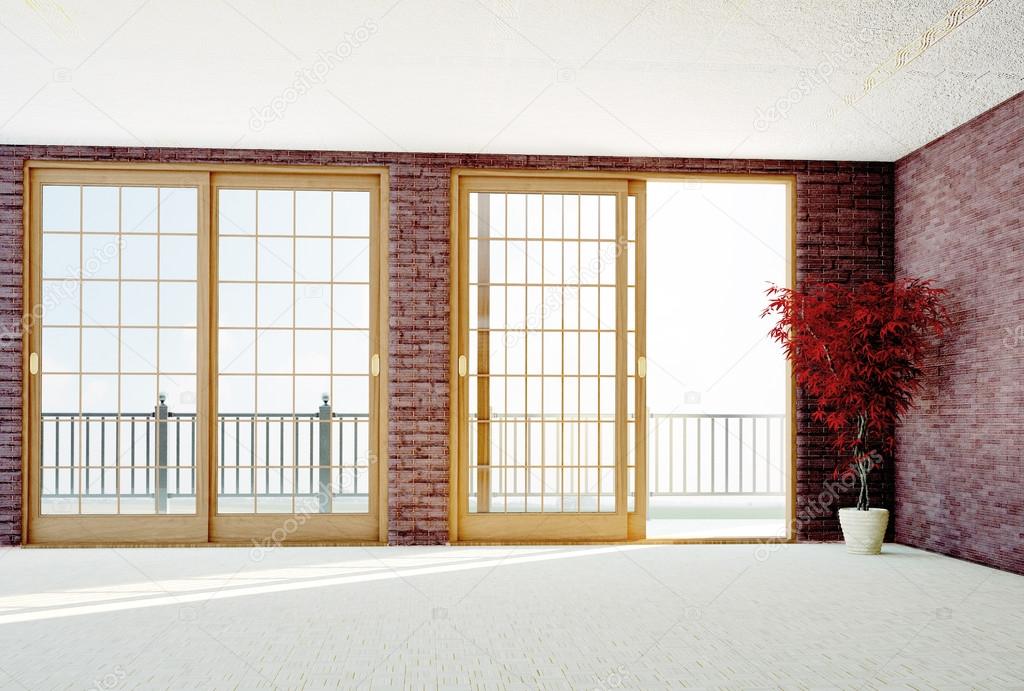 Red tree near the window — Stock Photo © minerva86 #61341363