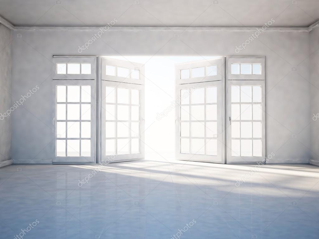 Empty room with open window Stock Photo by ©minerva86 63263997
